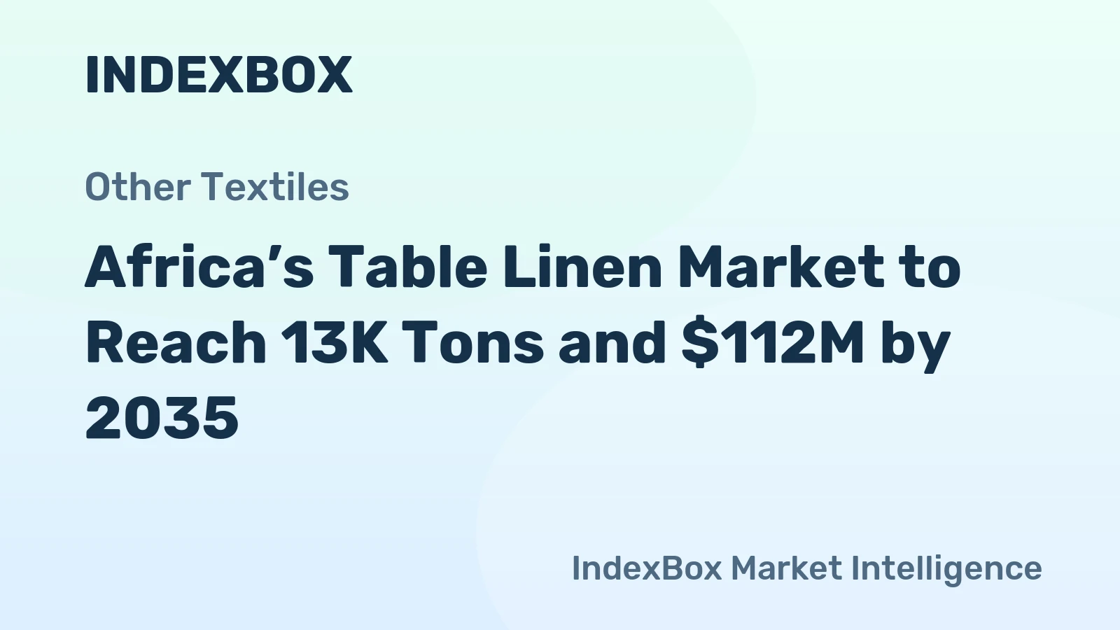 Africa’s Table Linen Market to Reach 13K Tons and $112M by 2035