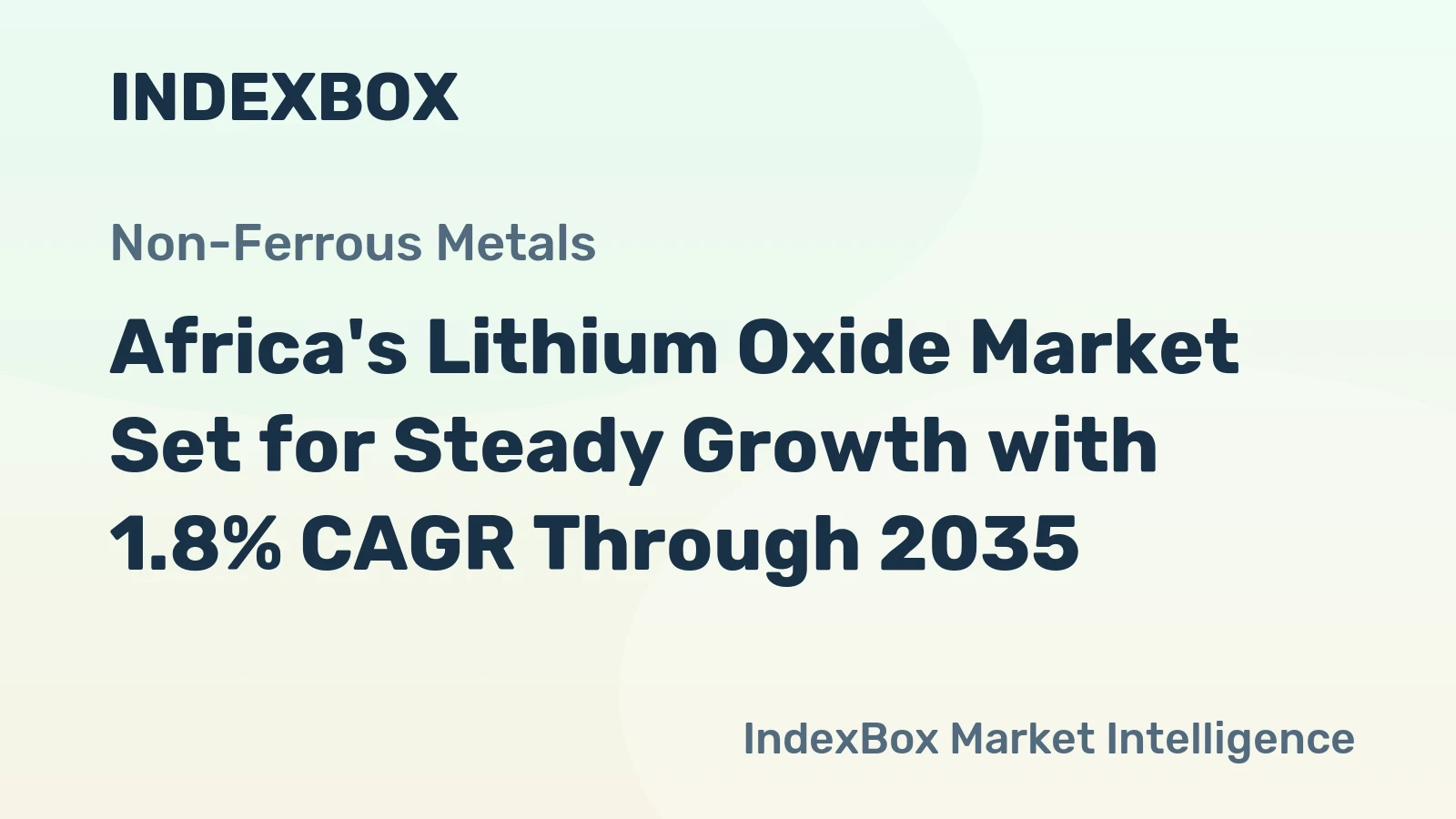 Africa's Lithium Oxide Market Set for Steady Growth with 1.8% CAGR Through 2035