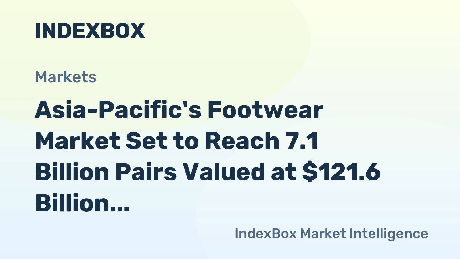 Asia-Pacific's Footwear Market Set to Reach 7.1 Billion Pairs Valued at $121.6 Billion by 2035