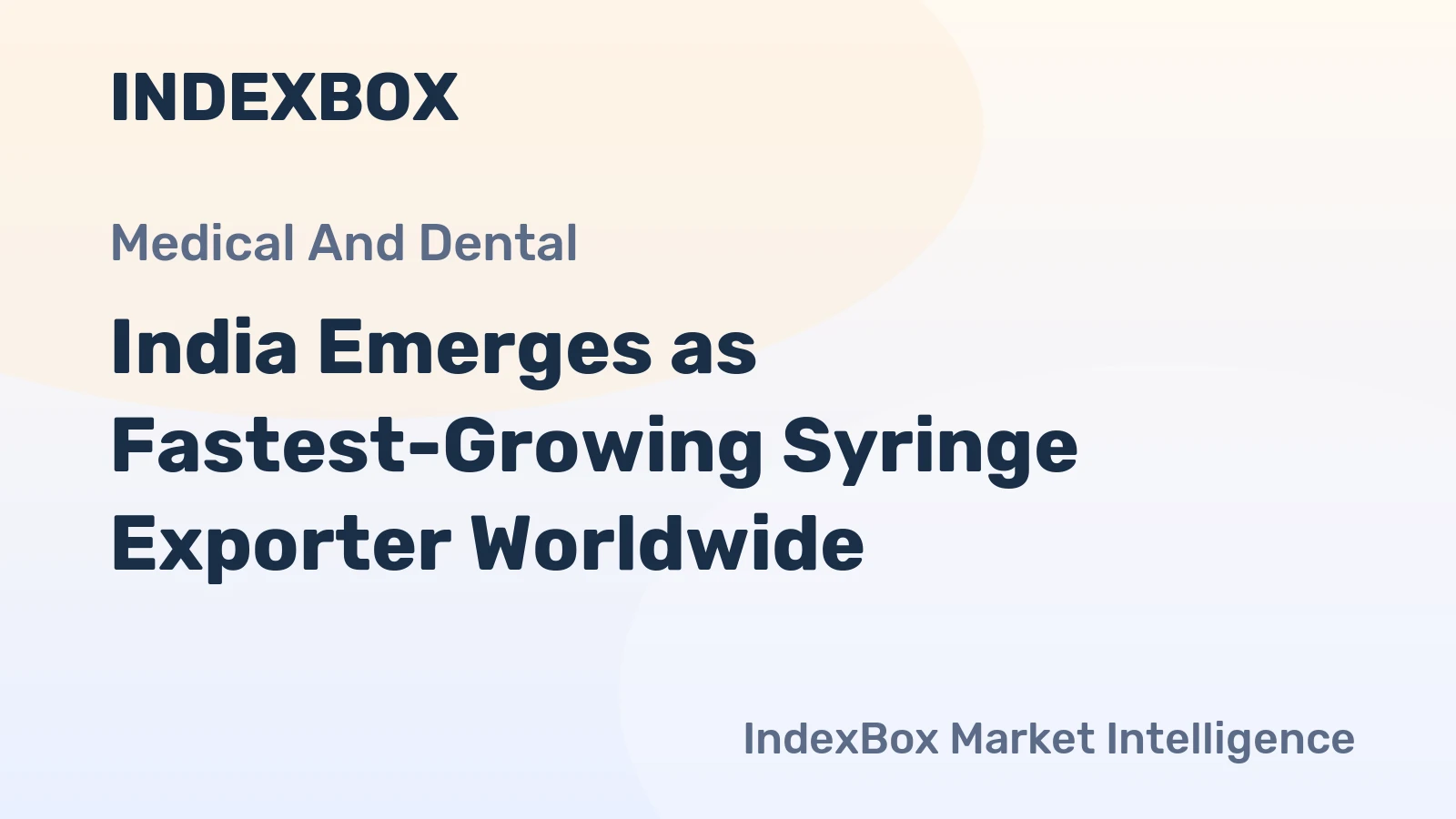 India Emerges as Fastest-Growing Syringe Exporter Worldwide