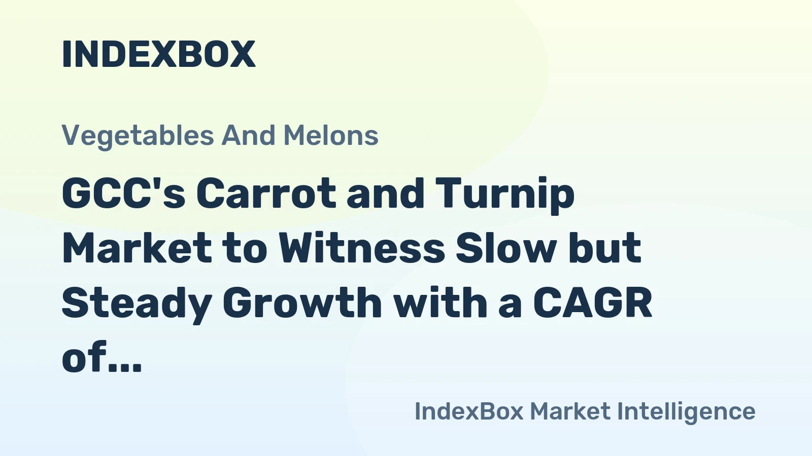 GCC's Carrot and Turnip Market to Witness Slow but Steady Growth with a CAGR of +1.2% from 2024 to 2035