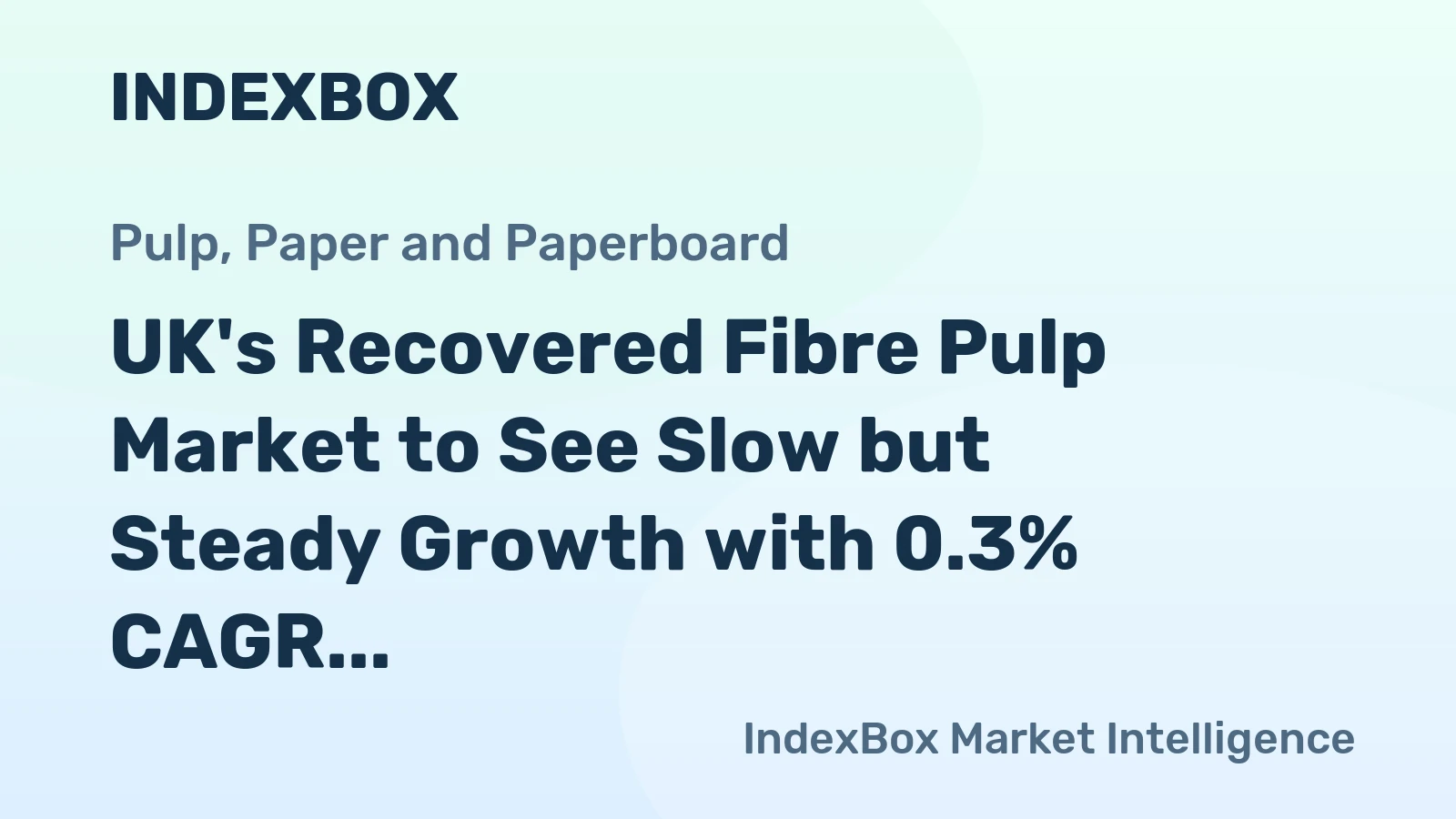 UK's Recovered Fibre Pulp Market to See Slow but Steady Growth with 0.3% CAGR