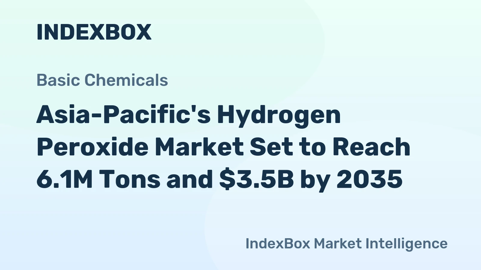 Asia-Pacific's Hydrogen Peroxide Market Set to Reach 6.1M Tons and $3.5B by 2035