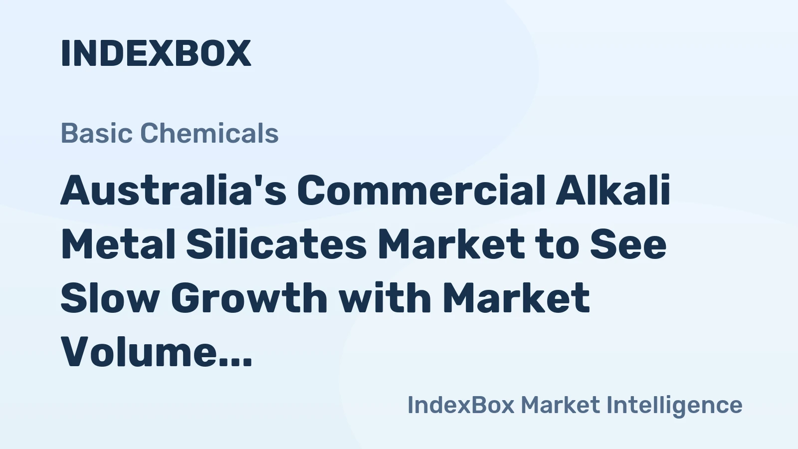 Australia's Commercial Alkali Metal Silicates Market to See Slow Growth with Market Volume Reaching 167K tons and Market Value Reaching $174M by 2035