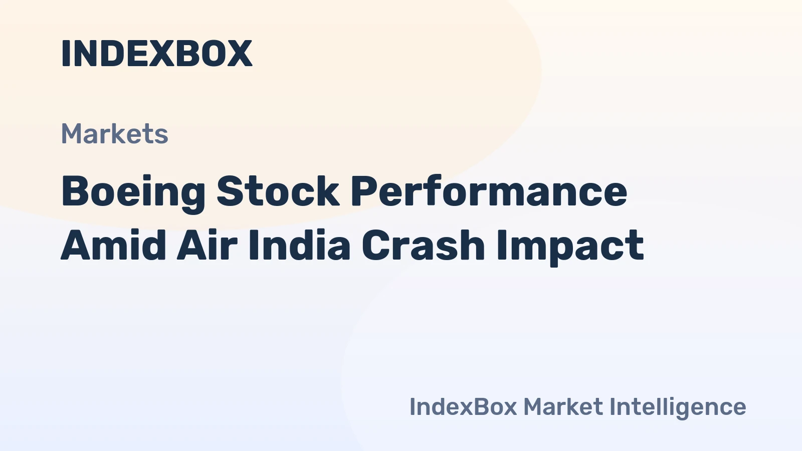 Boeing Stock Performance Amid Air India Crash Impact