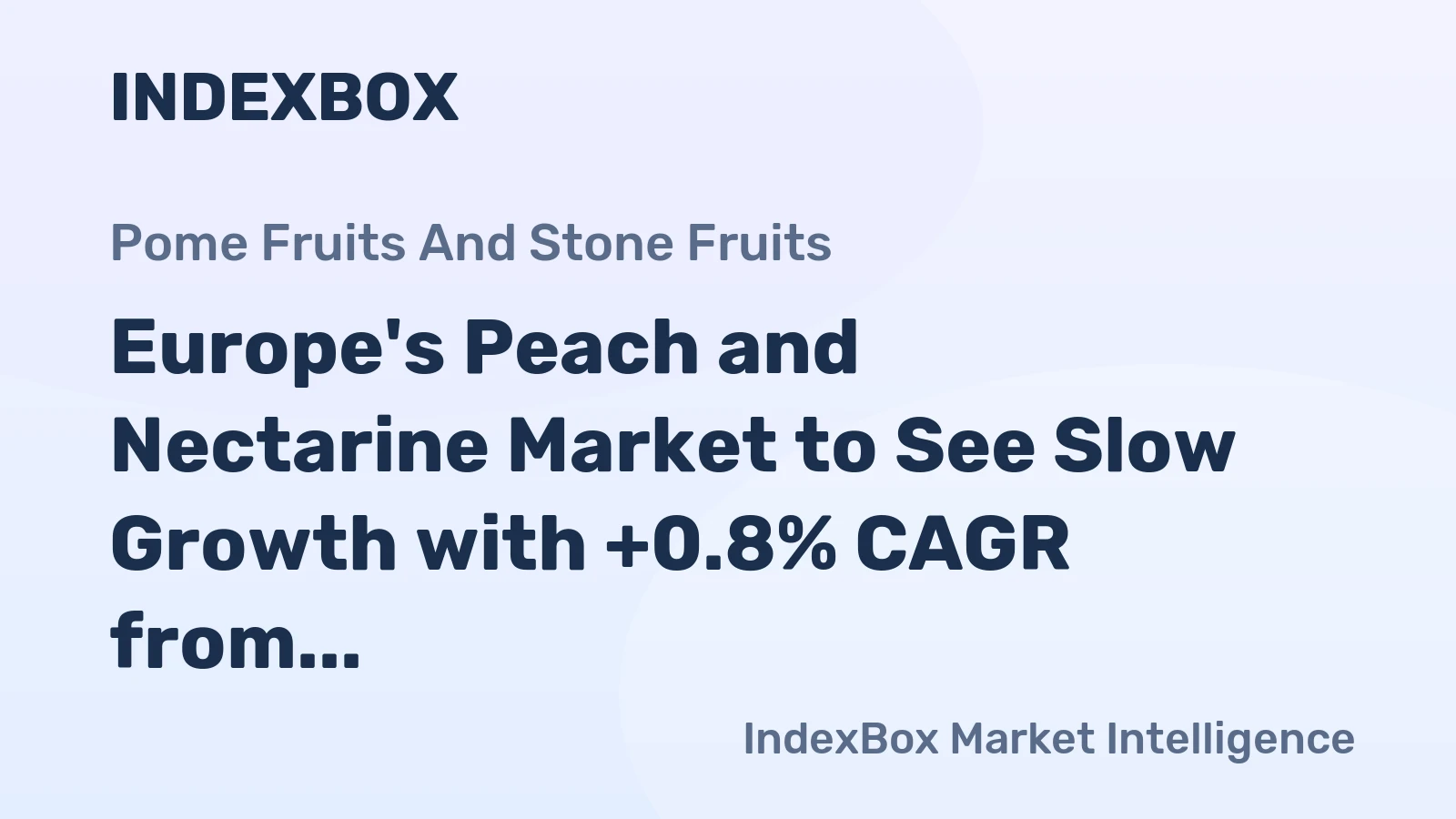 Europe's Peach and Nectarine Market to See Slow Growth with +0.8% CAGR from 2024-2035