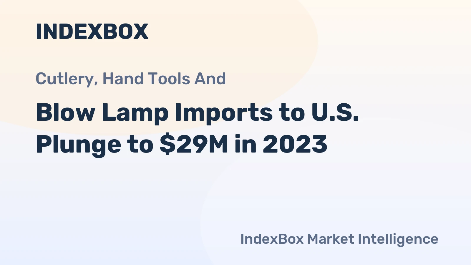 Blow Lamp Imports to U.S. Plunge to $29M in 2023