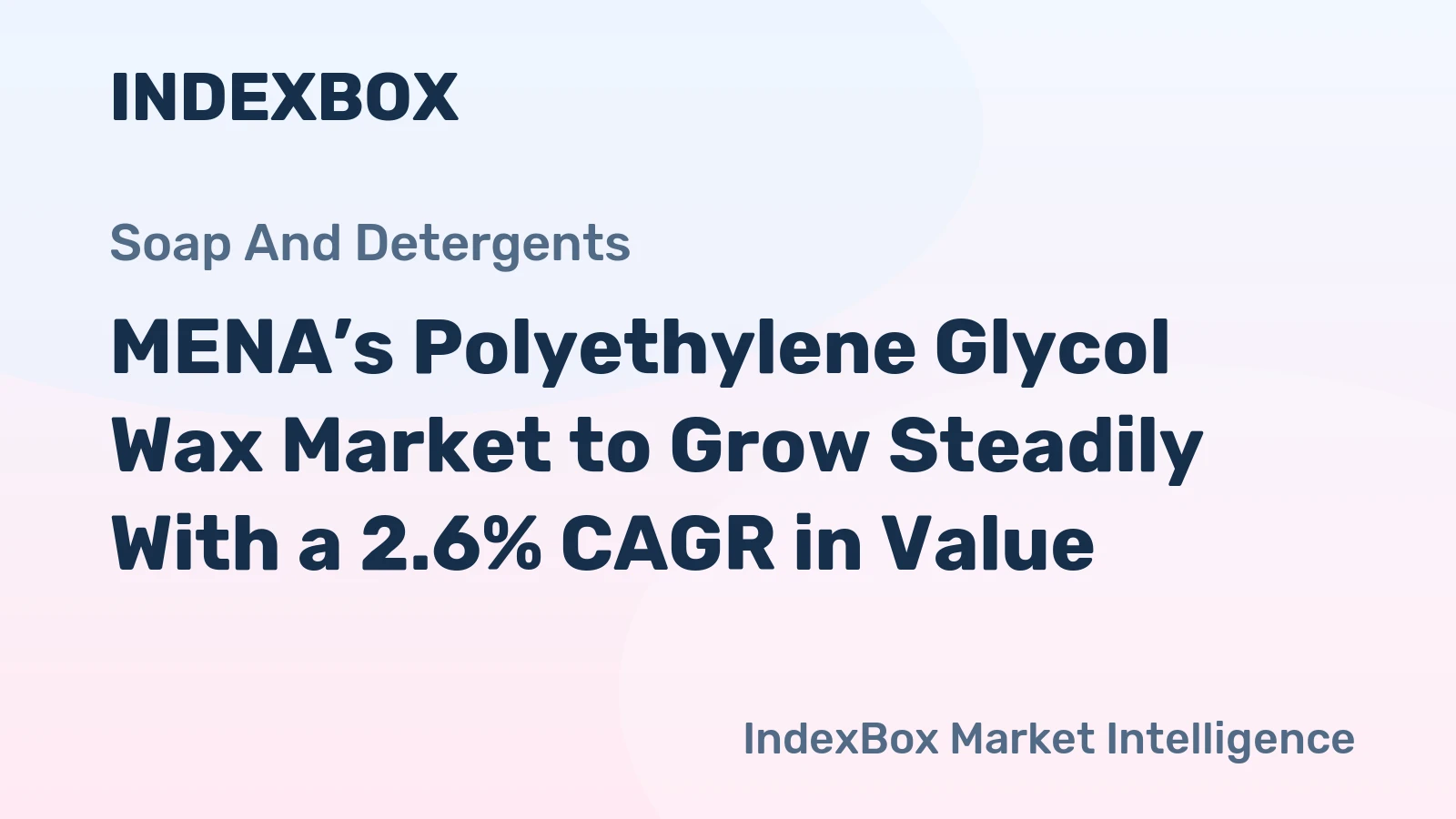 MENA’s Polyethylene Glycol Wax Market to Grow Steadily With a 2.6% CAGR in Value