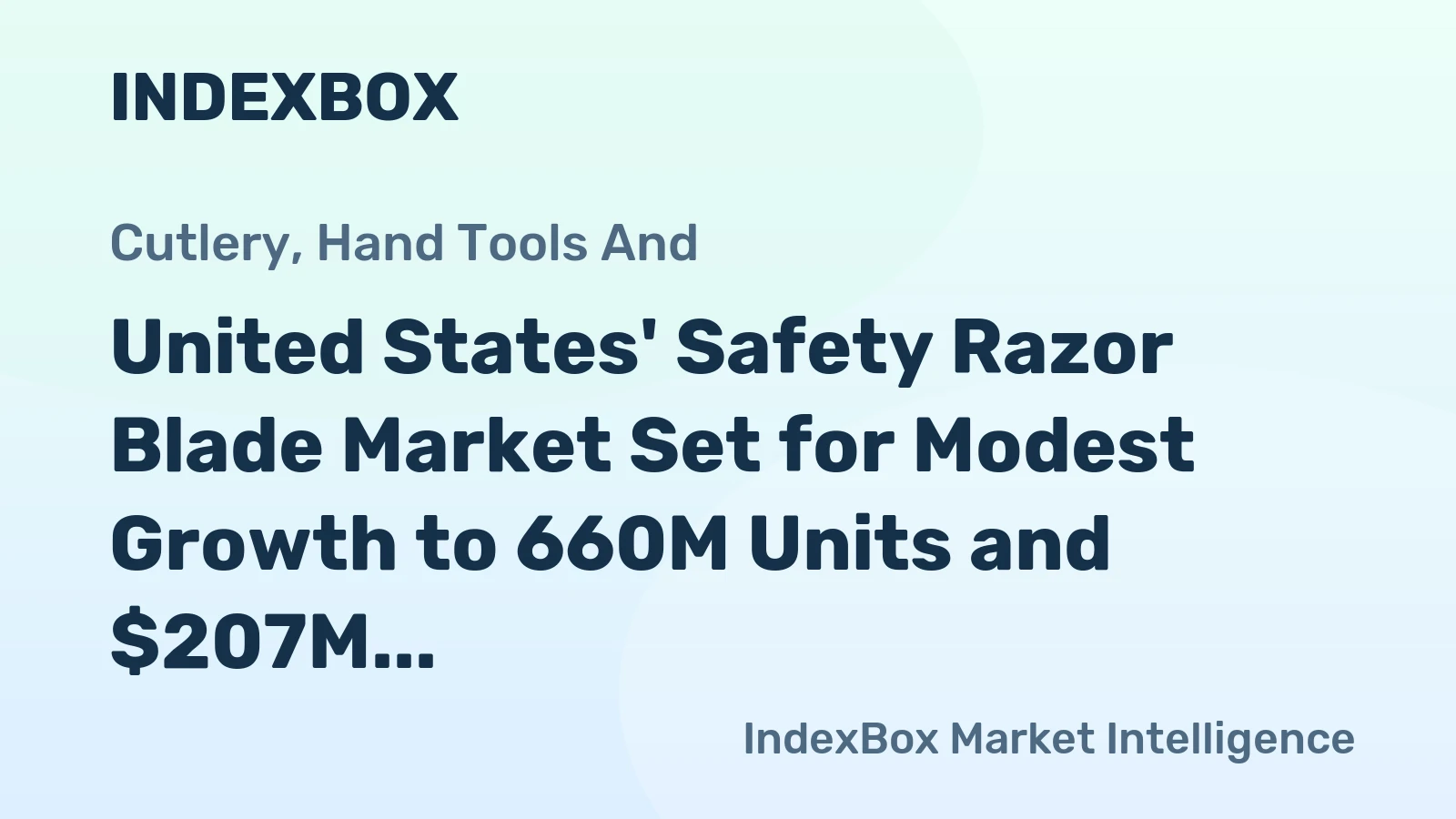 United States' Safety Razor Blade Market Set for Modest Growth to 660M Units and $207M Value