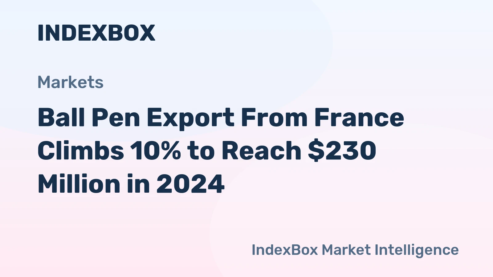 Ball Pen Export From France Climbs 10% to Reach $230 Million in 2024