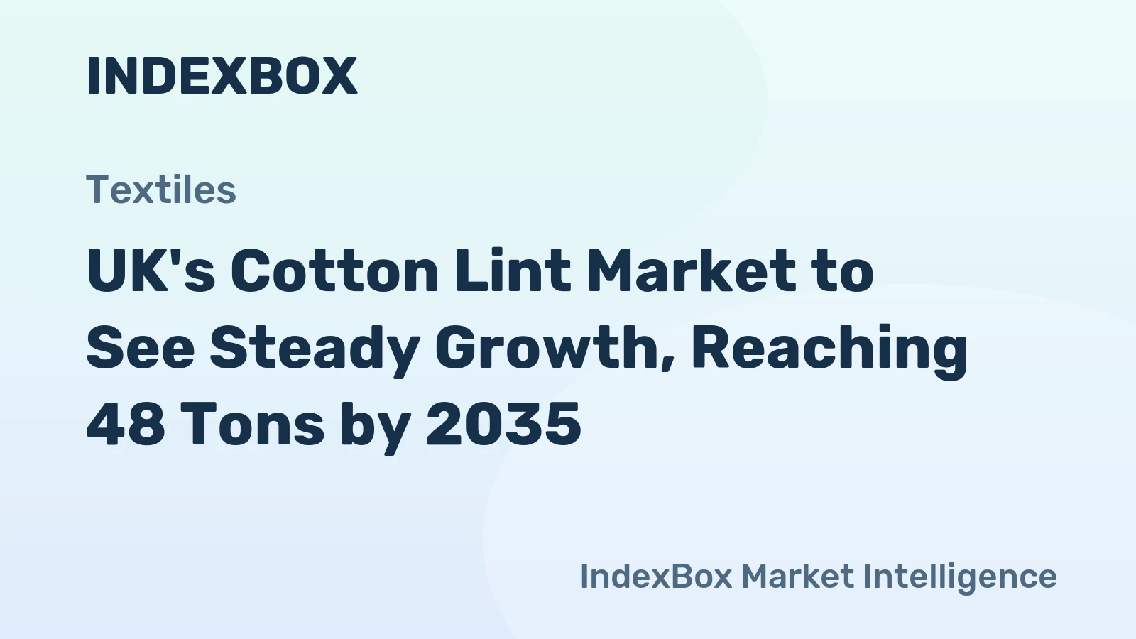 UK's Cotton Lint Market to See Steady Growth, Reaching 48 Tons by 2035