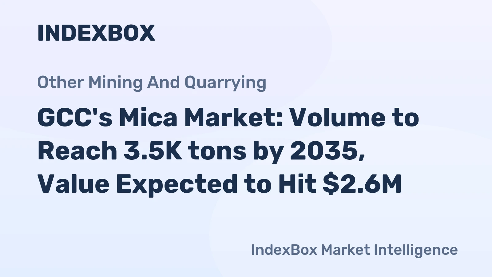 GCC's Mica Market: Volume to Reach 3.5K tons by 2035, Value Expected to Hit $2.6M
