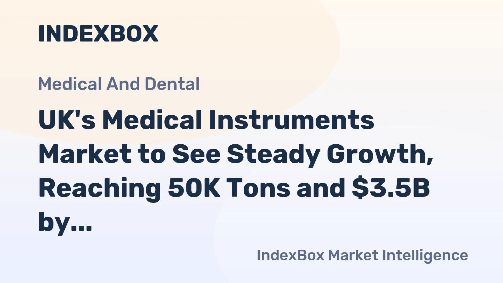 UK's Medical Instruments Market to See Steady Growth, Reaching 50K Tons and $3.5B by 2035