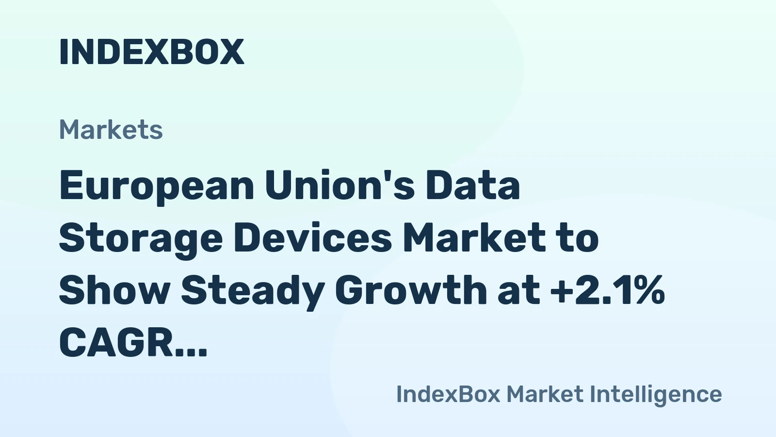 European Union's Data Storage Devices Market to Show Steady Growth at +2.1% CAGR Leading to 99M Units by 2035