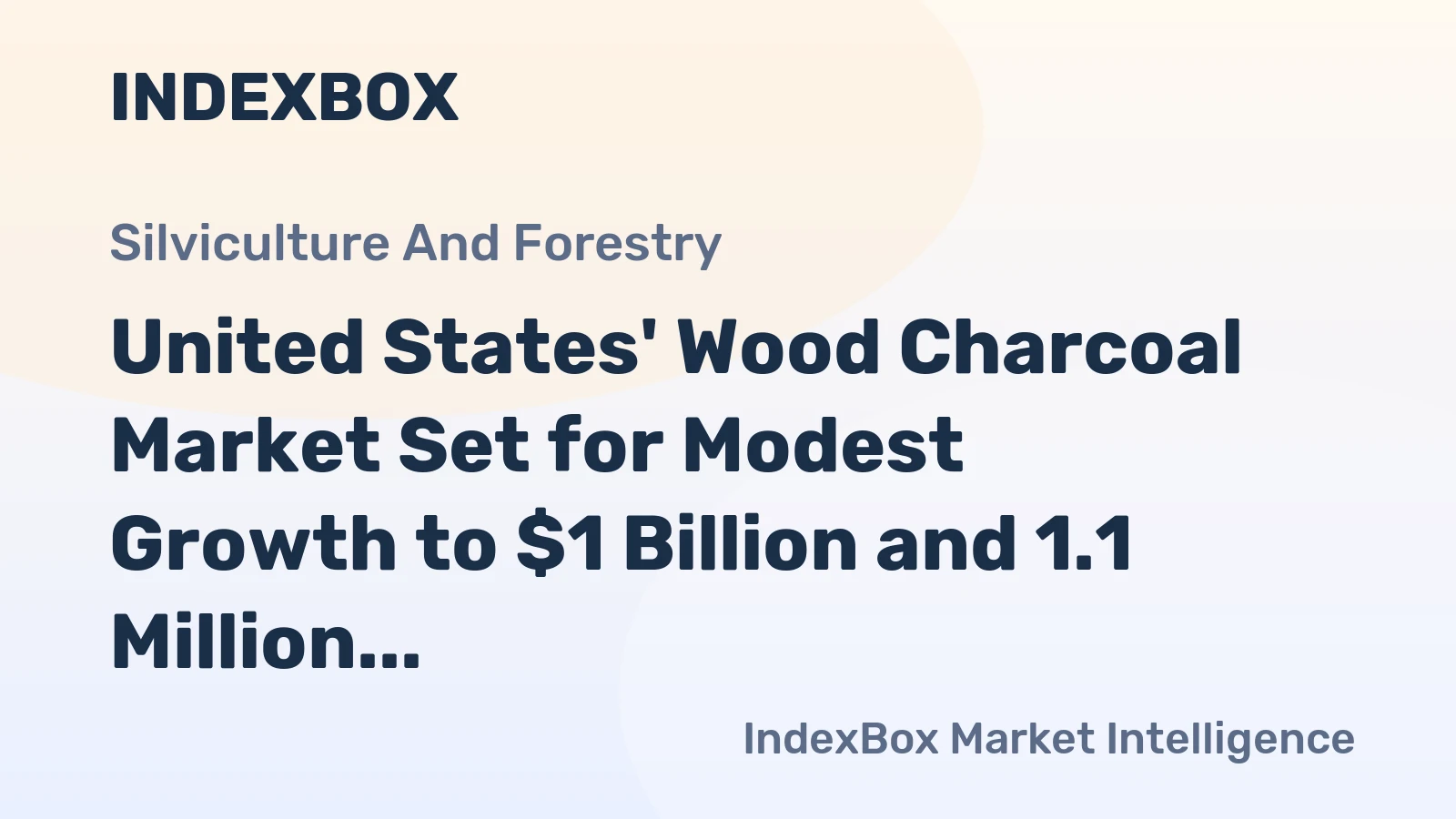 United States' Wood Charcoal Market Set for Modest Growth to $1 Billion and 1.1 Million Tons