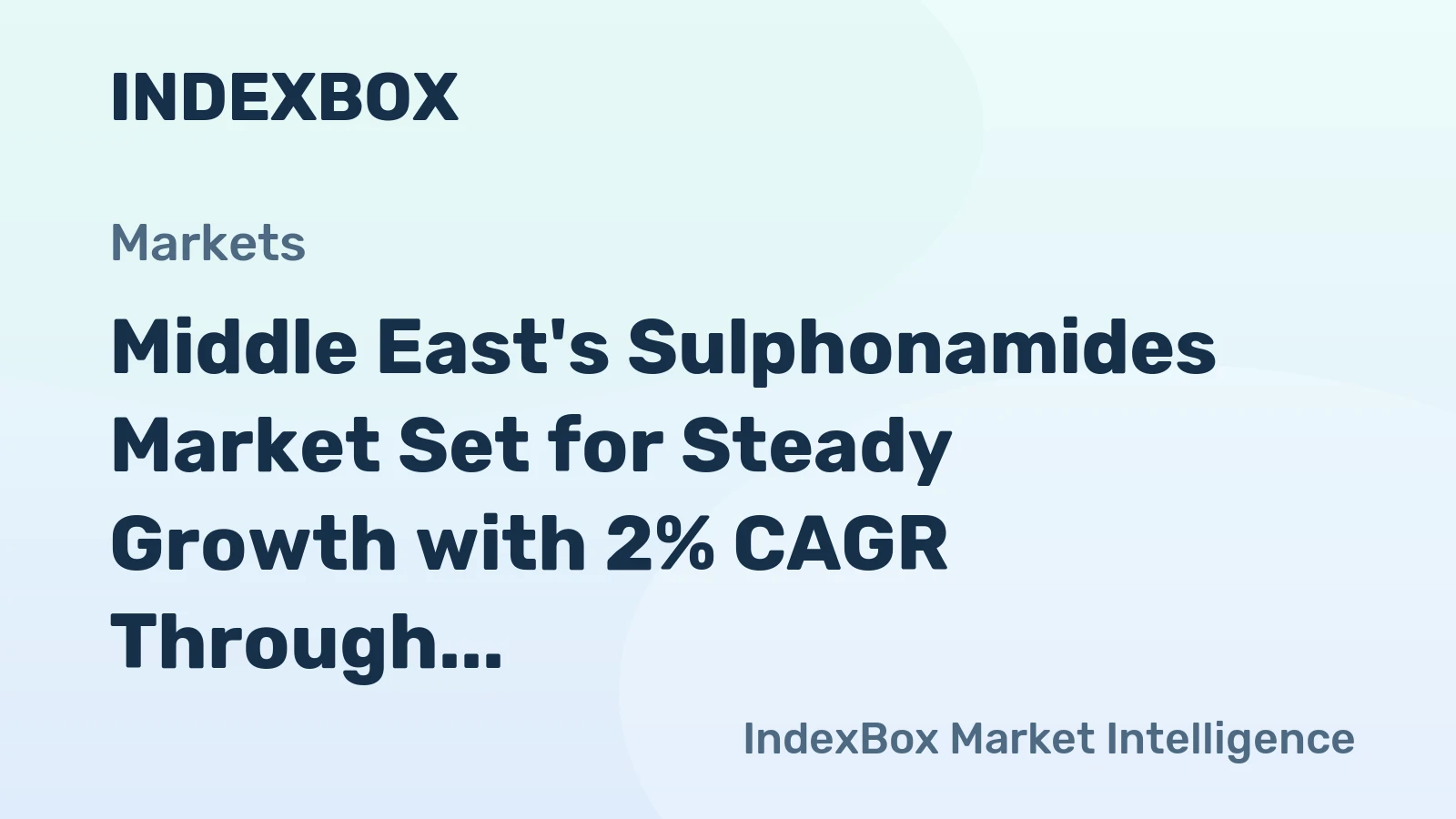 Middle East's Sulphonamides Market Set for Steady Growth with 2% CAGR Through 2035