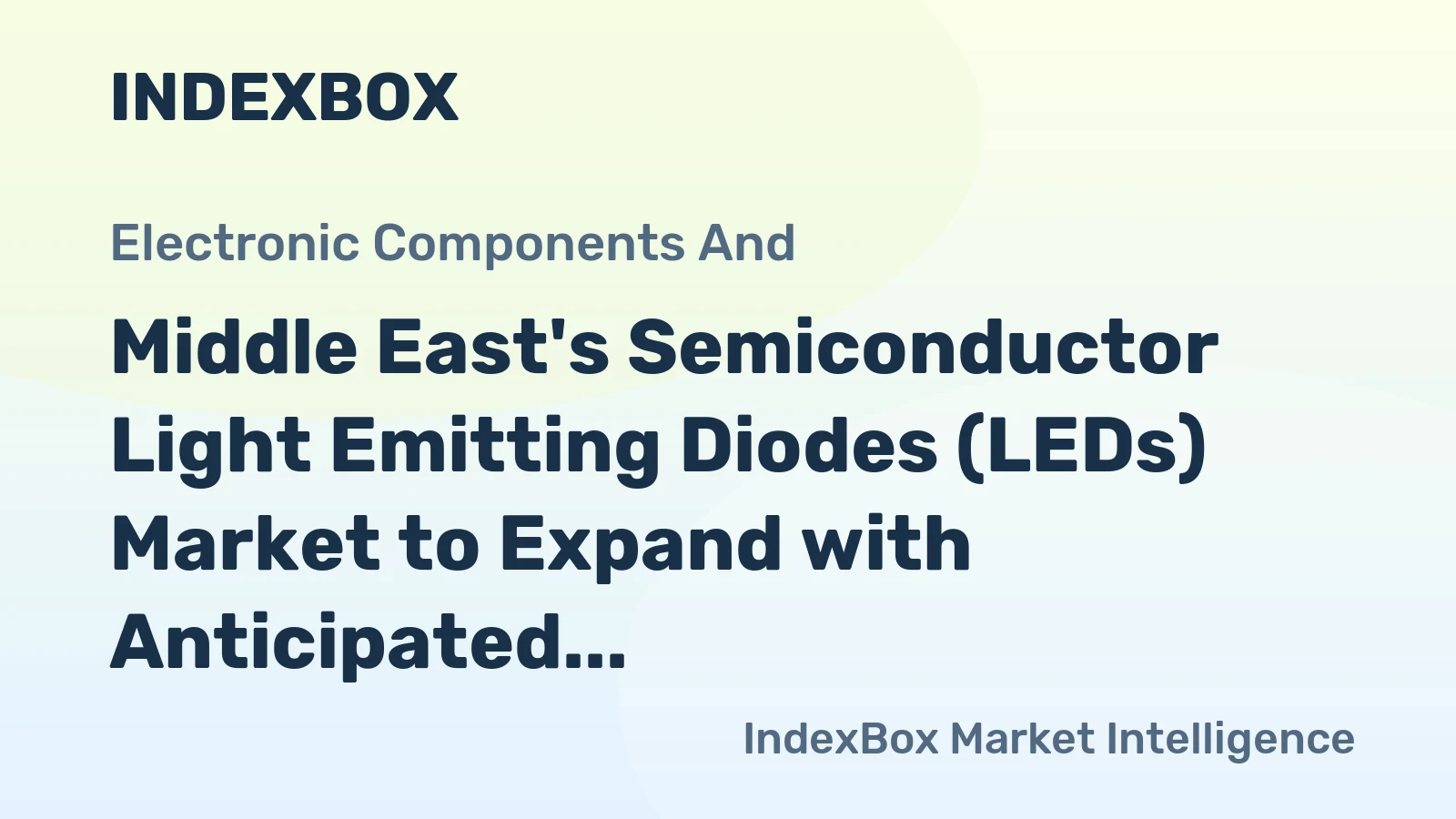 Middle East's Semiconductor Light Emitting Diodes (LEDs) Market to Expand with Anticipated CAGR of +2.6% from 2024 to 2035