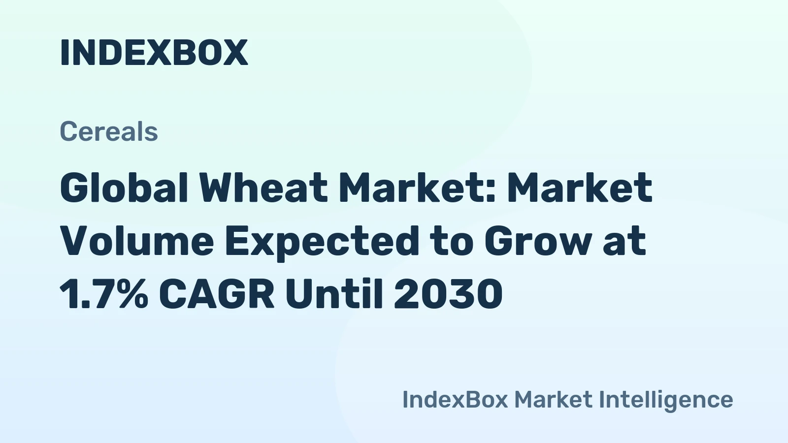 Global Wheat Market: Market Volume Expected to Grow at 1.7% CAGR Until 2030