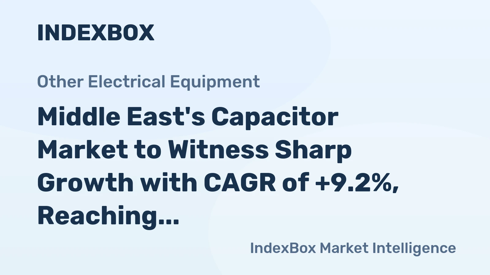 Middle East's Capacitor Market to Witness Sharp Growth with CAGR of +9.2%, Reaching $24.4B by 2035