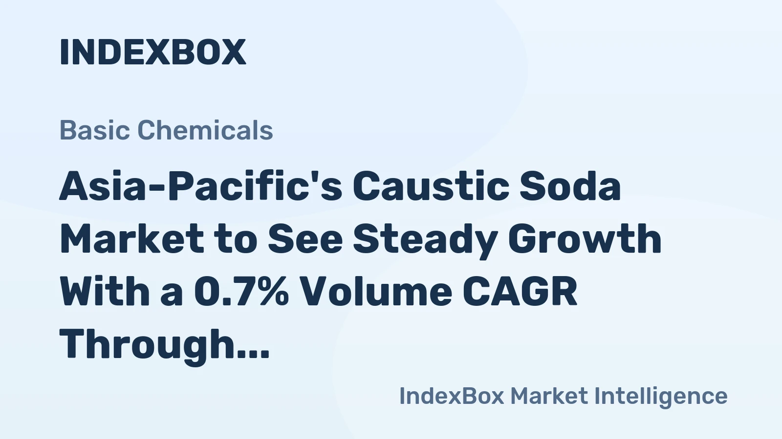 Asia-Pacific's Caustic Soda Market to See Steady Growth With a 0.7% Volume CAGR Through 2035