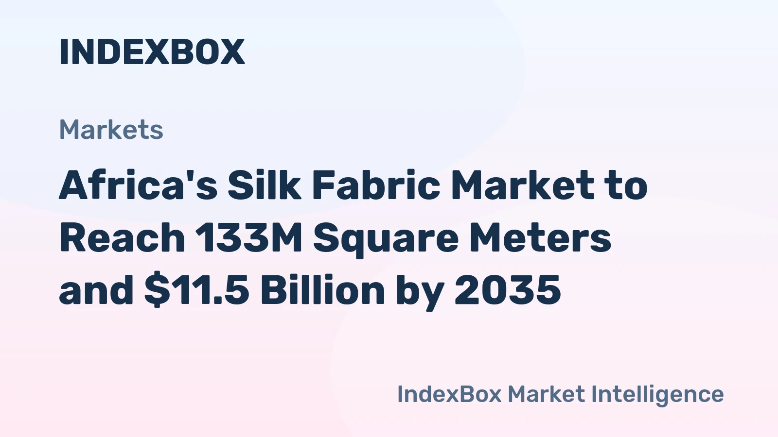 Africa's Silk Fabric Market to Reach 133M Square Meters and $11.5 Billion by 2035