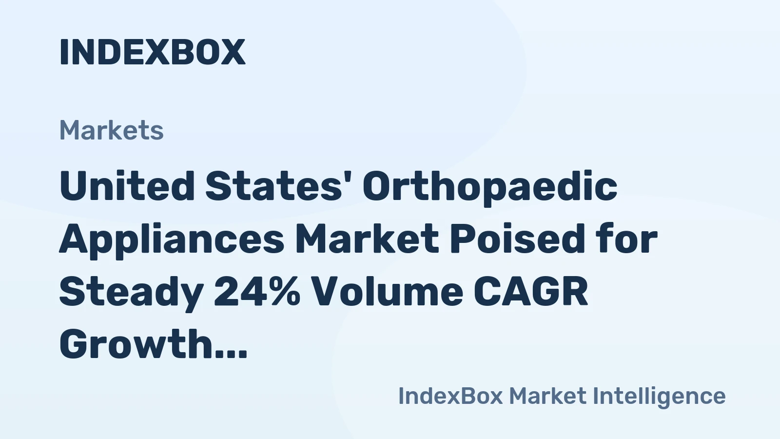 United States' Orthopaedic Appliances Market Poised for Steady 24% Volume CAGR Growth Through 2035