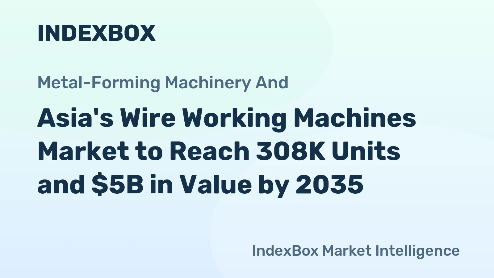 Asia's Wire Working Machines Market to Reach 308K Units and $5B in Value by 2035