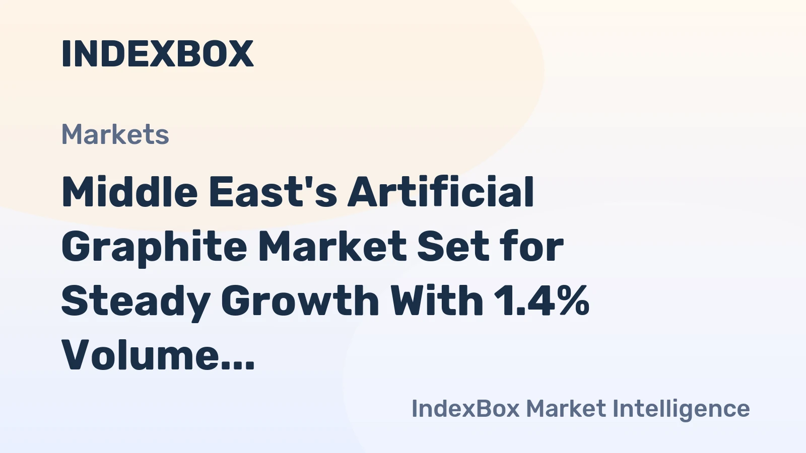Middle East's Artificial Graphite Market Set for Steady Growth With 1.4% Volume CAGR Through 2035