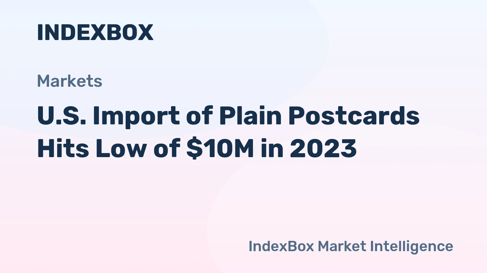 U.S. Import of Plain Postcards Hits Low of $10M in 2023