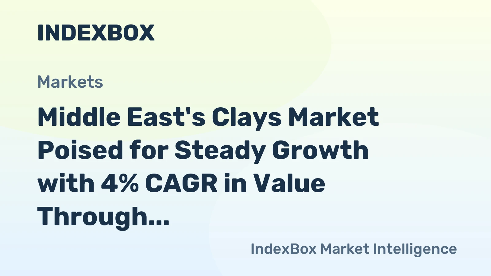 Middle East's Clays Market Poised for Steady Growth with 4% CAGR in Value Through 2035