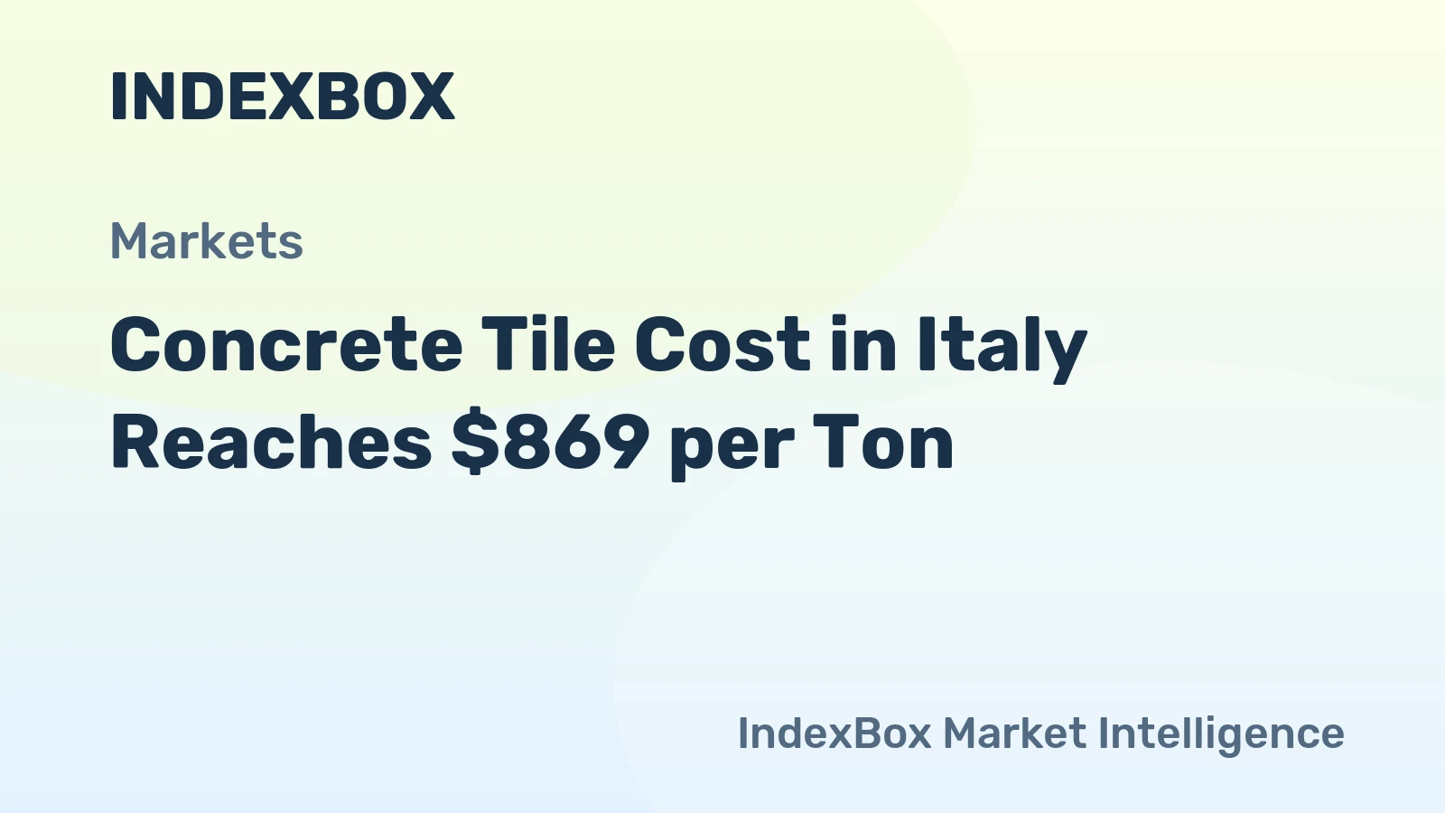 Concrete Tile Cost in Italy Reaches $869 per Ton