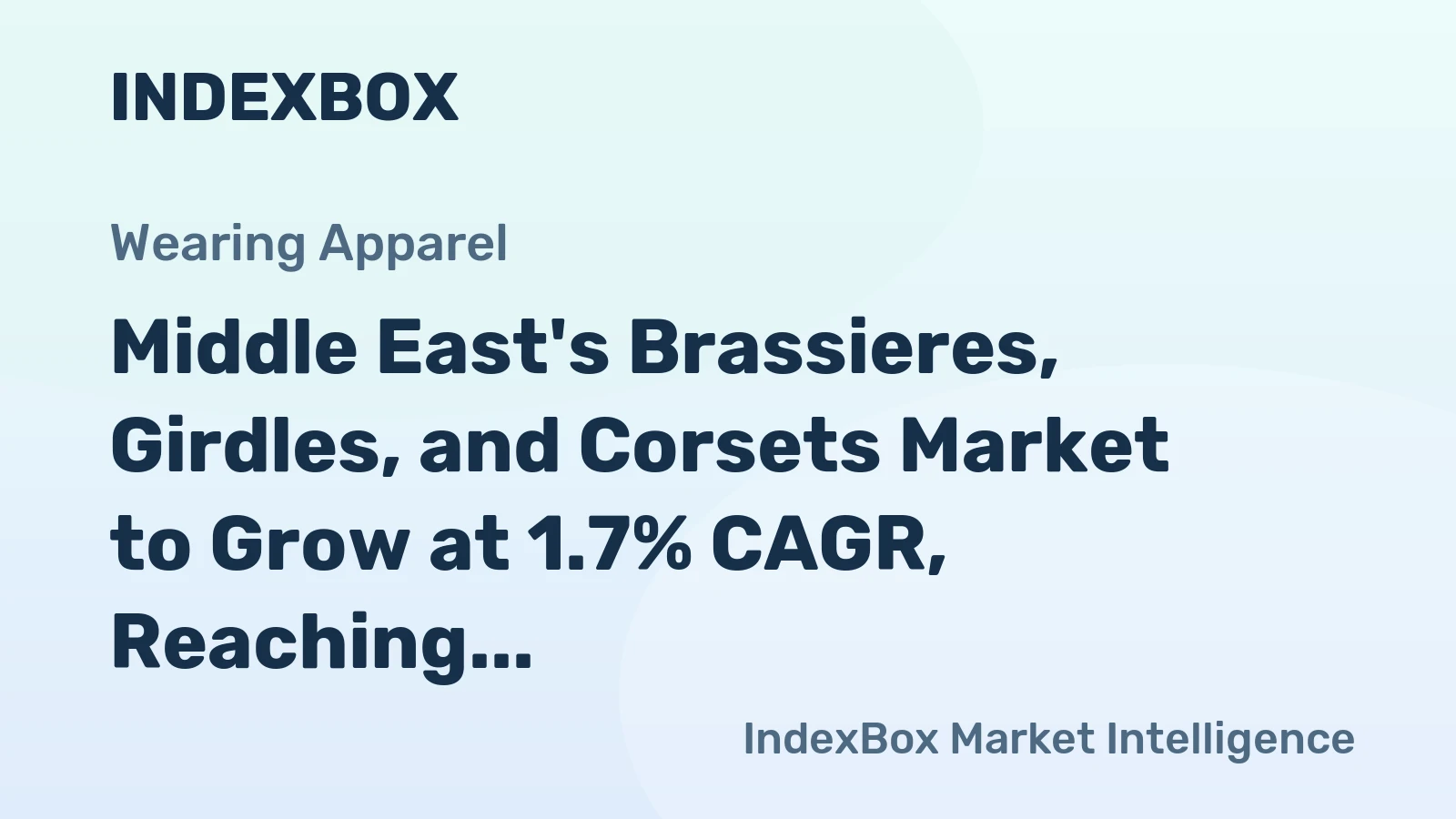 Middle East's Brassieres, Girdles, and Corsets Market to Grow at 1.7% CAGR, Reaching 395M Units by 2035