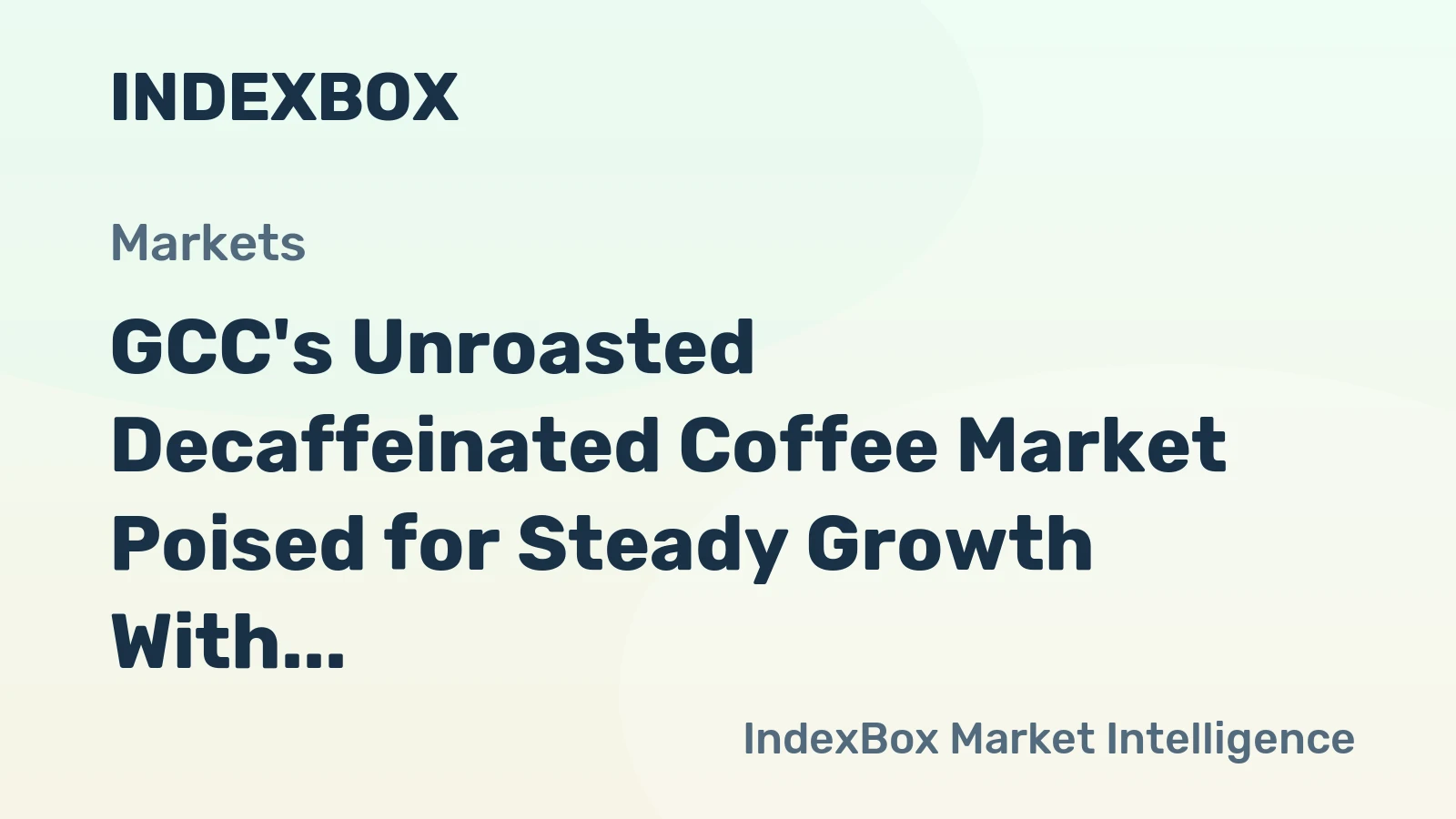 GCC's Unroasted Decaffeinated Coffee Market Poised for Steady Growth With 34% CAGR in Value Through 2035