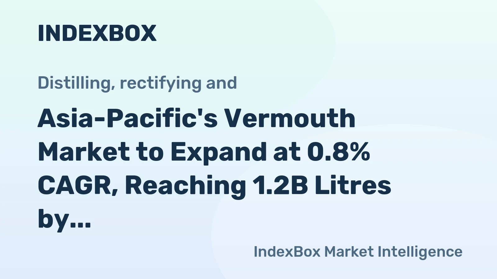 Asia-Pacific's Vermouth Market to Expand at 0.8% CAGR, Reaching 1.2B Litres by 2035