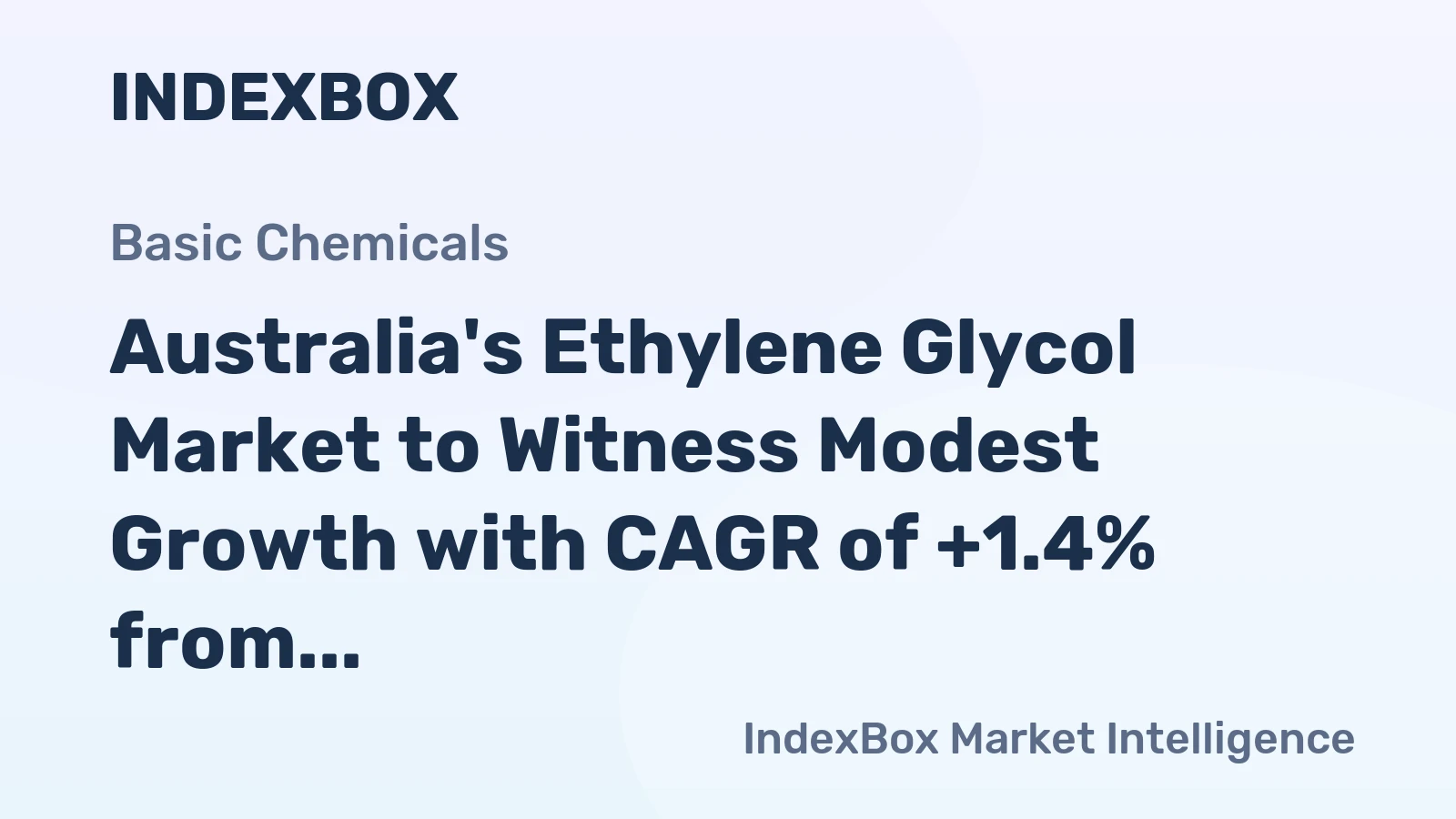 Australia's Ethylene Glycol Market to Witness Modest Growth with CAGR of +1.4% from 2024 to 2035