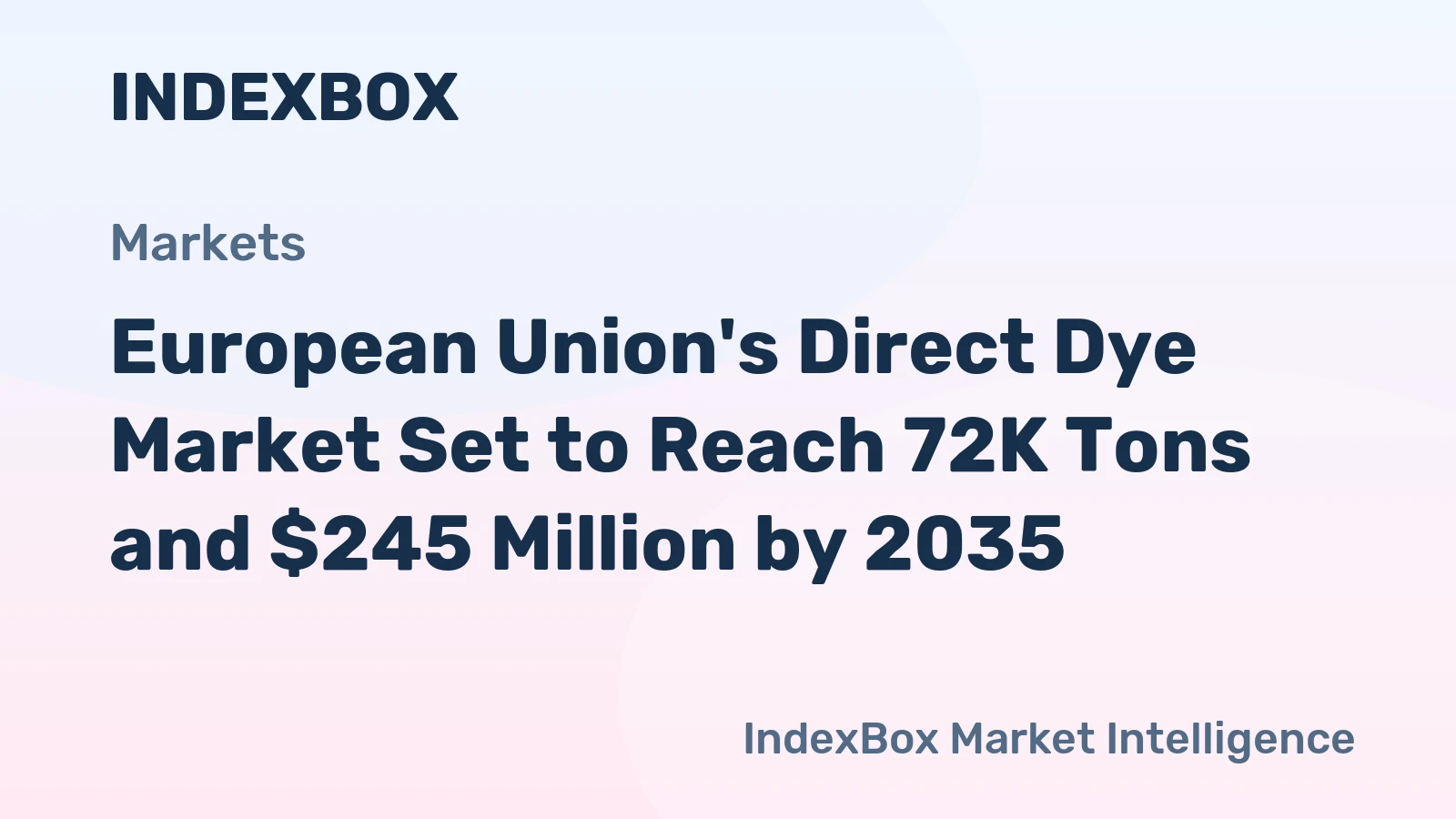 European Union's Direct Dye Market Set to Reach 72K Tons and $245 Million by 2035