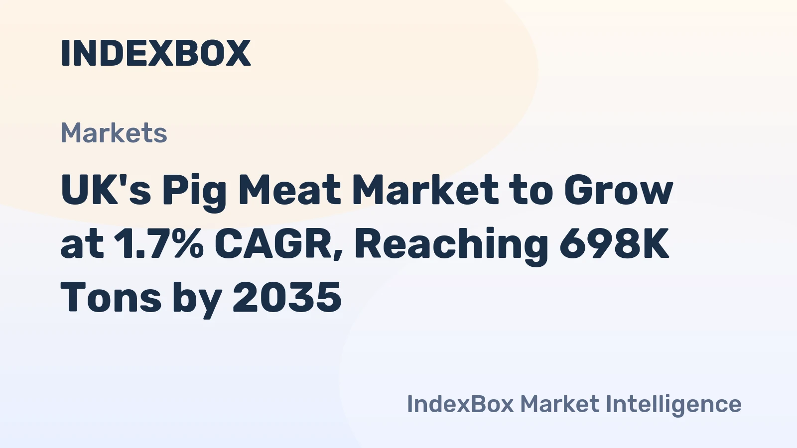 UK's Pig Meat Market to Grow at 1.7% CAGR, Reaching 698K Tons by 2035