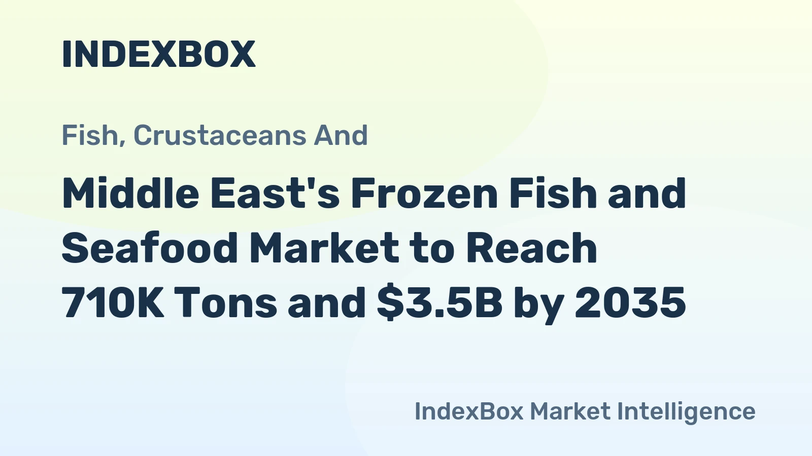 Middle East's Frozen Fish and Seafood Market to Reach 710K Tons and $3.5B by 2035
