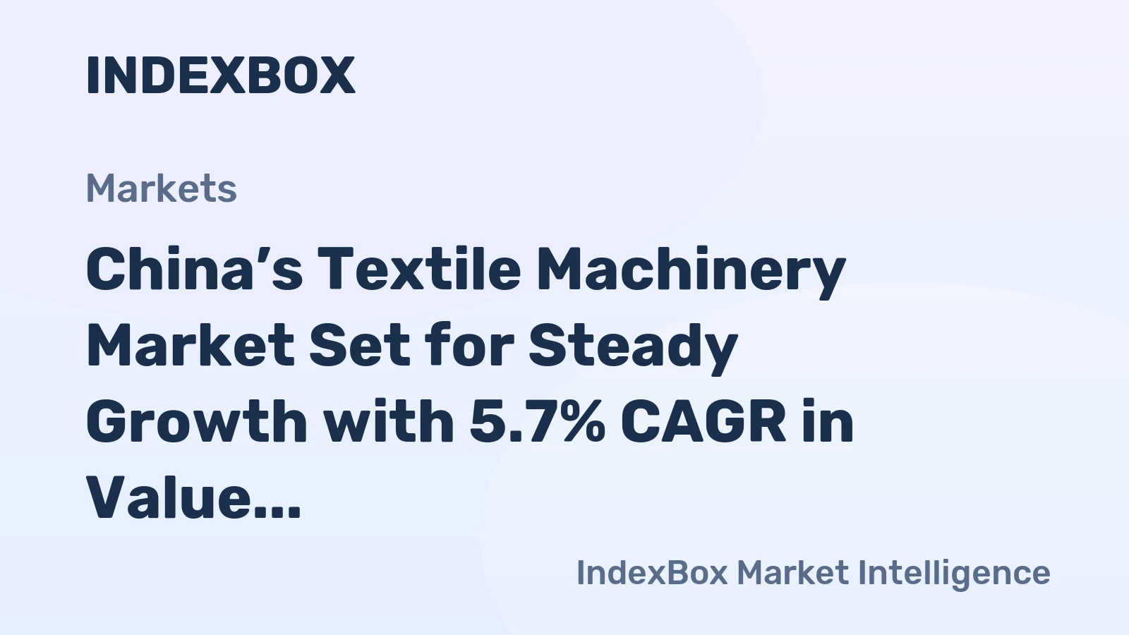China’s Textile Machinery Market Set for Steady Growth with 5.7% CAGR in Value Through 2035