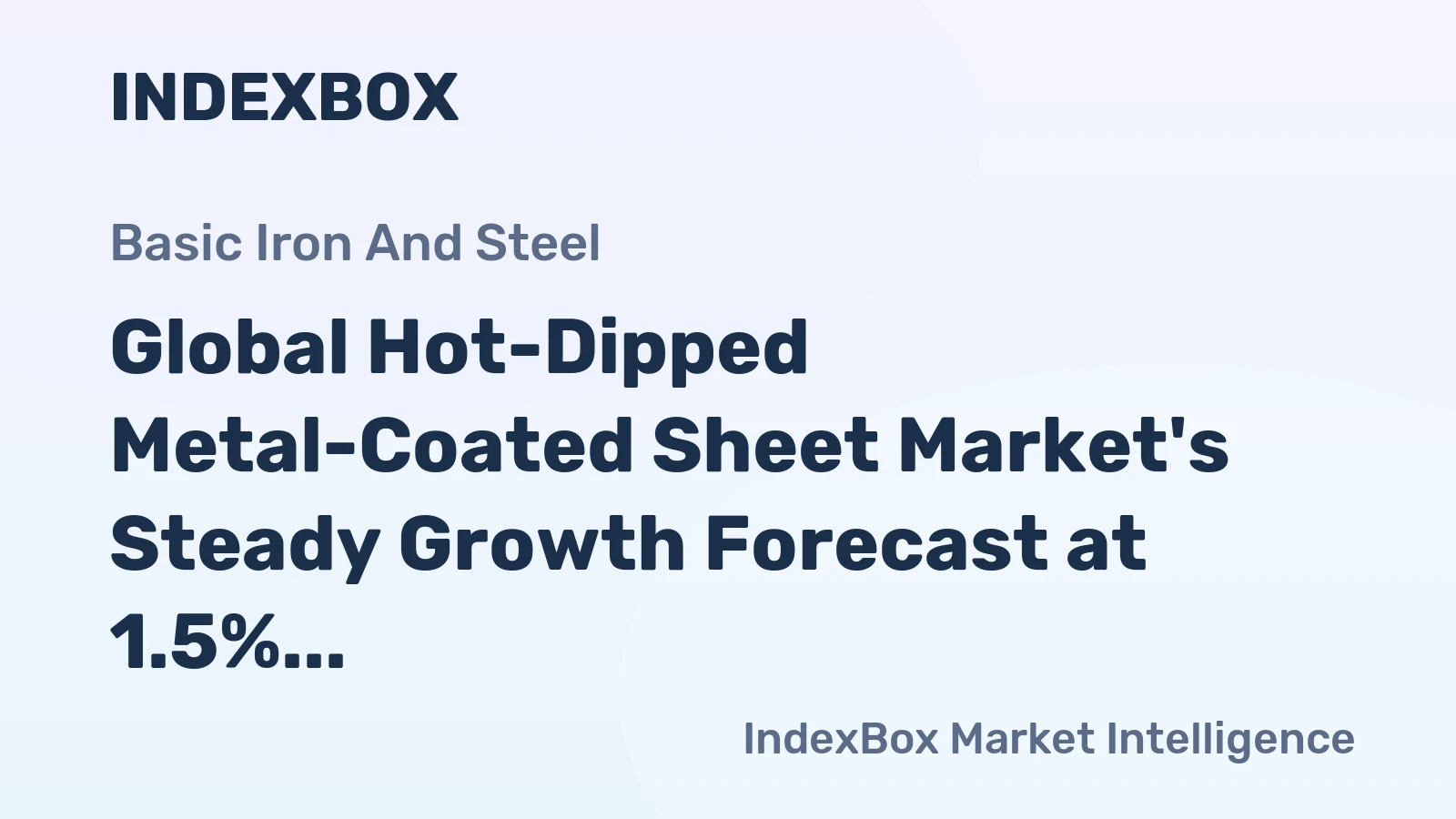 Global Hot-Dipped Metal-Coated Sheet Market's Steady Growth Forecast at 1.5% CAGR Through 2035
