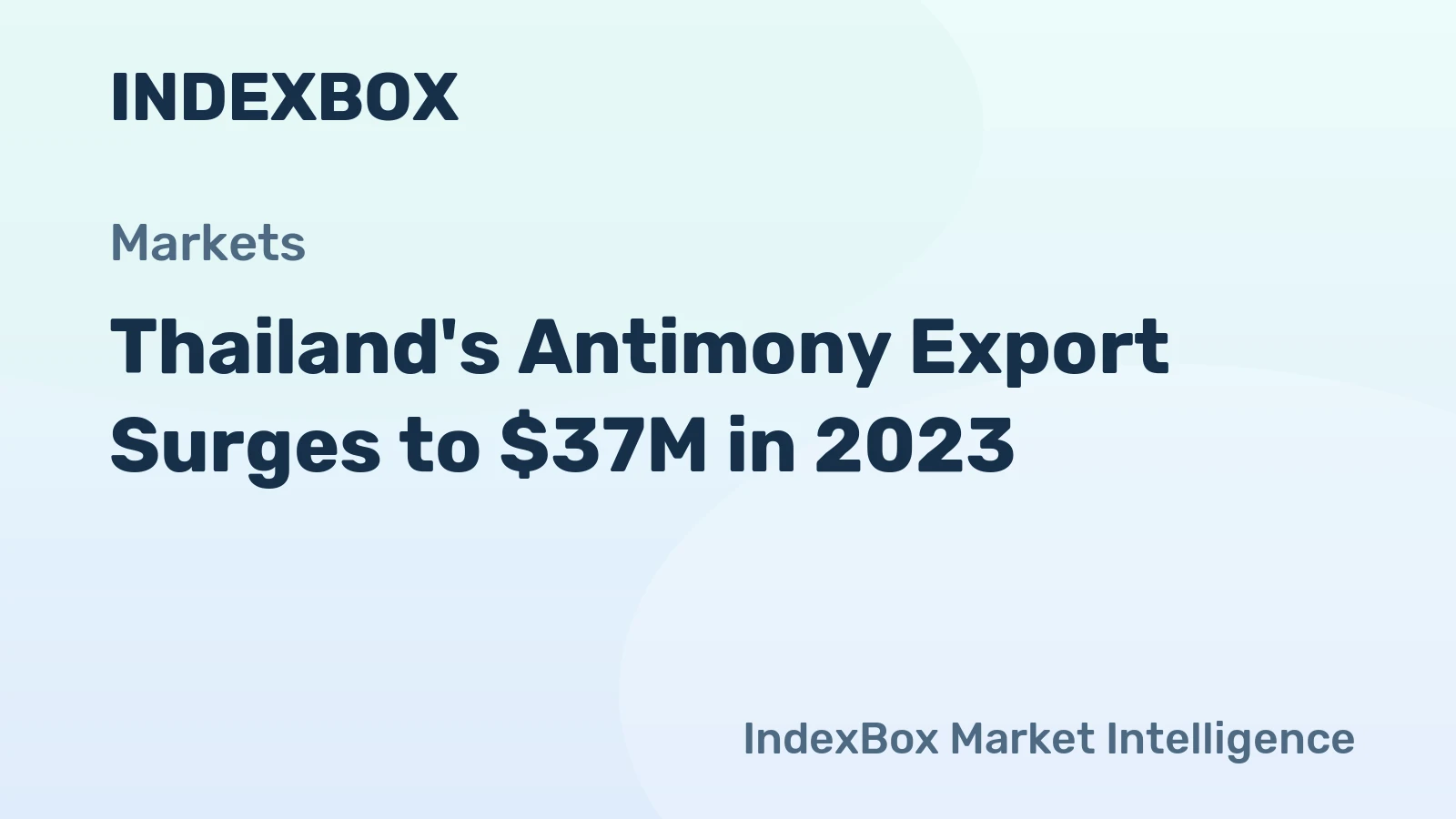 Thailand's Antimony Export Surges to $37M in 2023