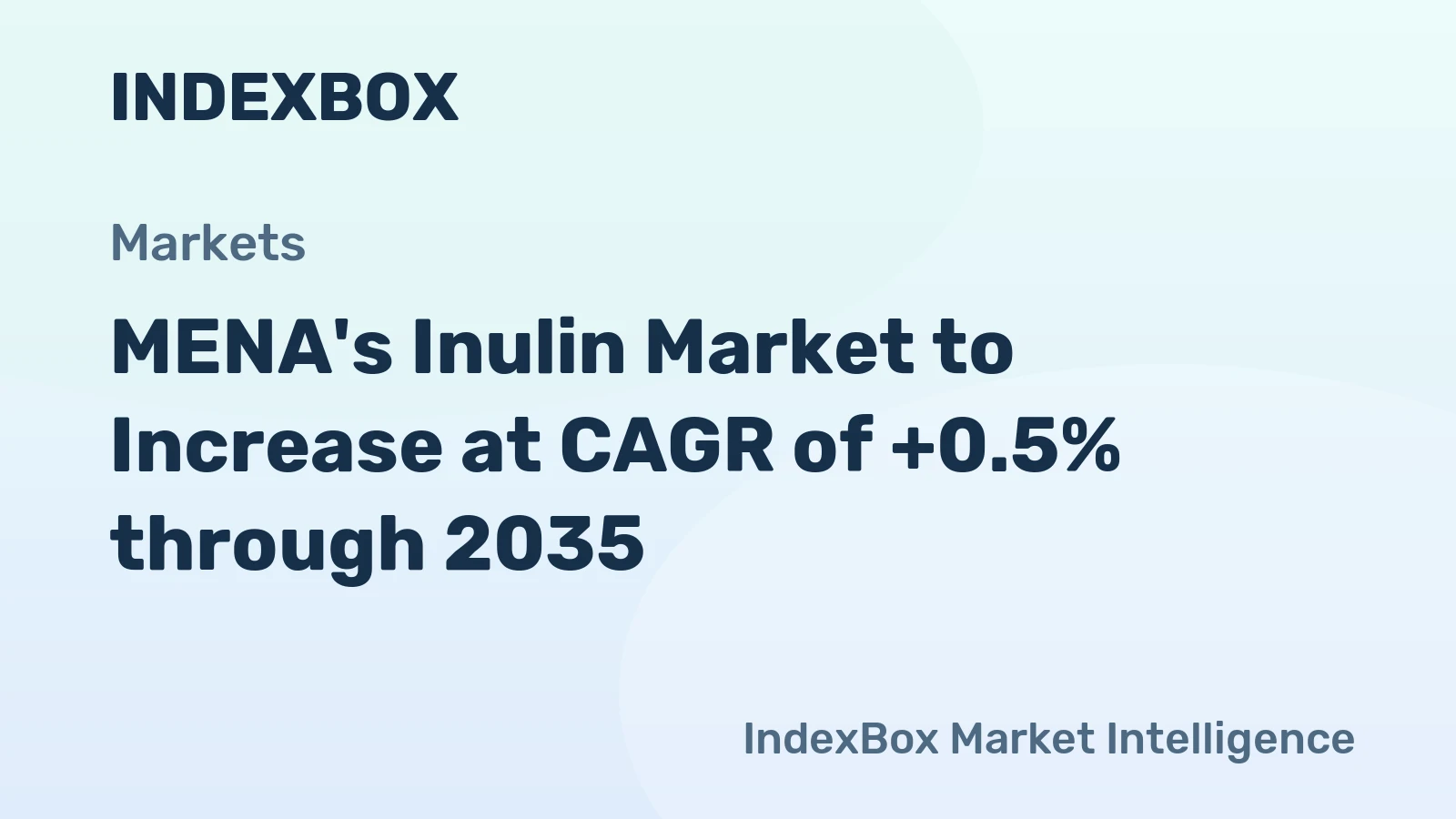 MENA's Inulin Market to Increase at CAGR of +0.5% through 2035