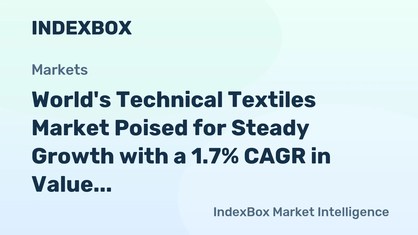 World's Technical Textiles Market Poised for Steady Growth with a 1.7% CAGR in Value Through 2035