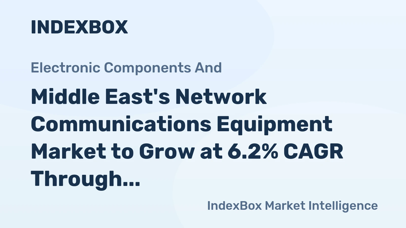 Middle East's Network Communications Equipment Market to Grow at 6.2% CAGR Through 2035