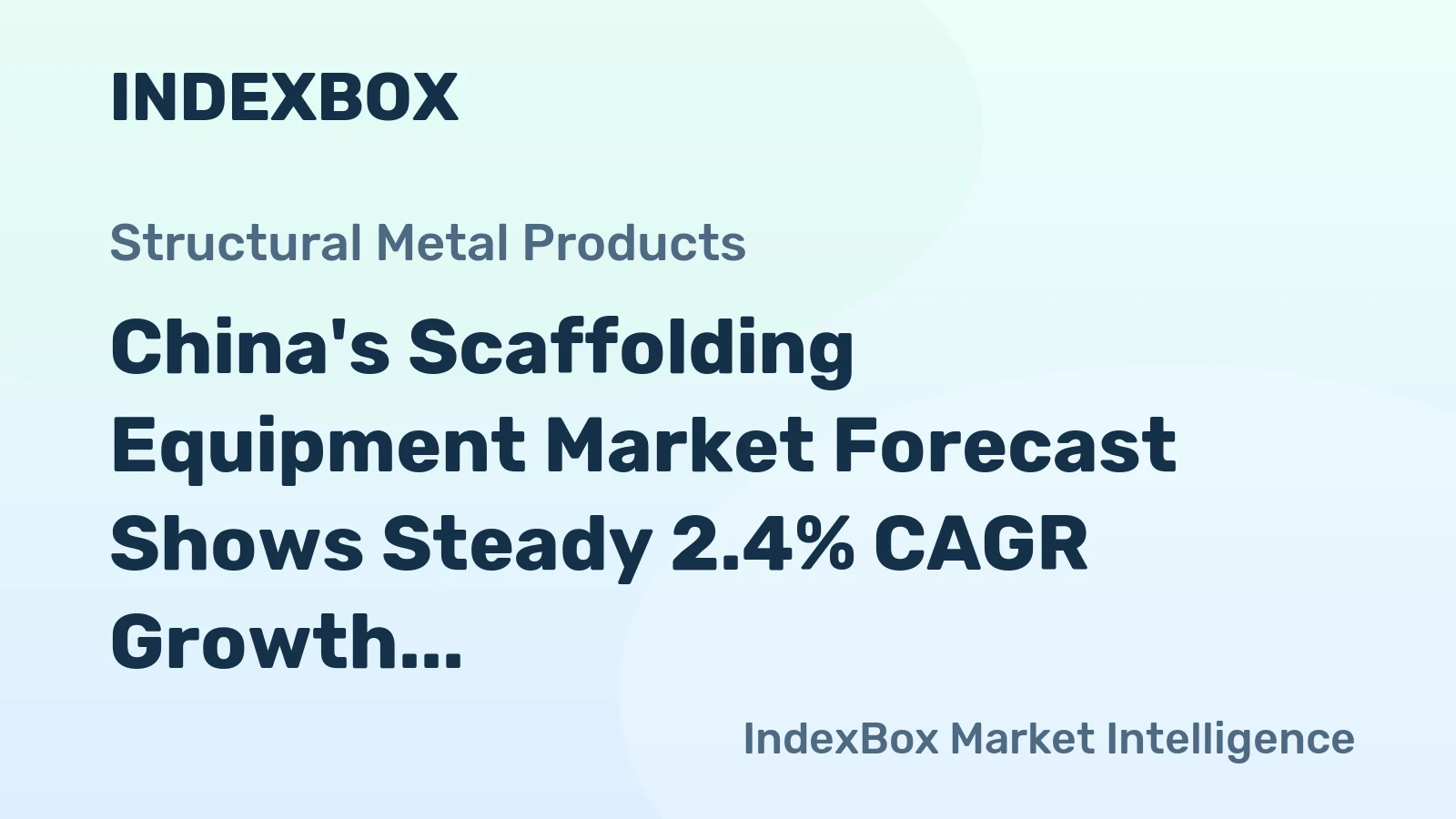 China's Scaffolding Equipment Market Forecast Shows Steady 2.4% CAGR Growth Through 2035