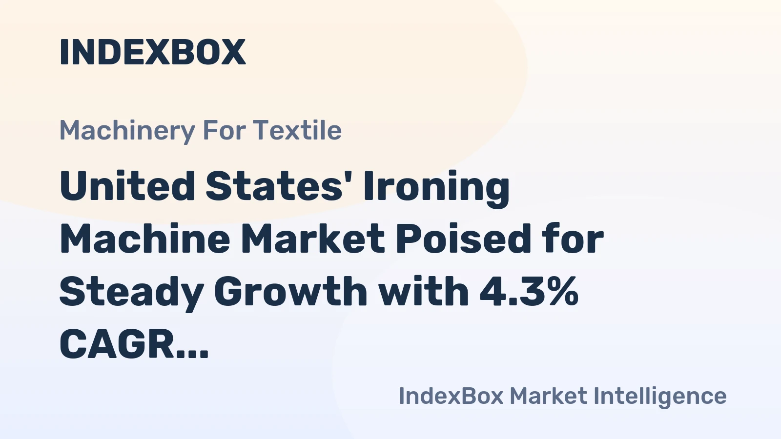United States' Ironing Machine Market Poised for Steady Growth with 4.3% CAGR in Value