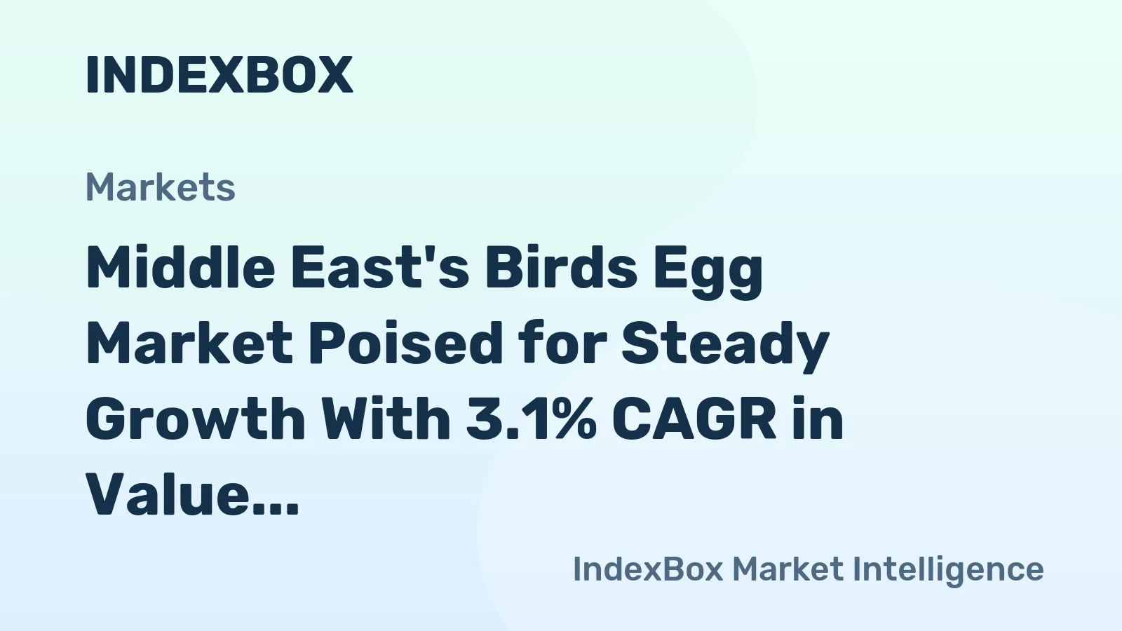 Middle East's Birds Egg Market Poised for Steady Growth With 3.1% CAGR in Value Through 2035