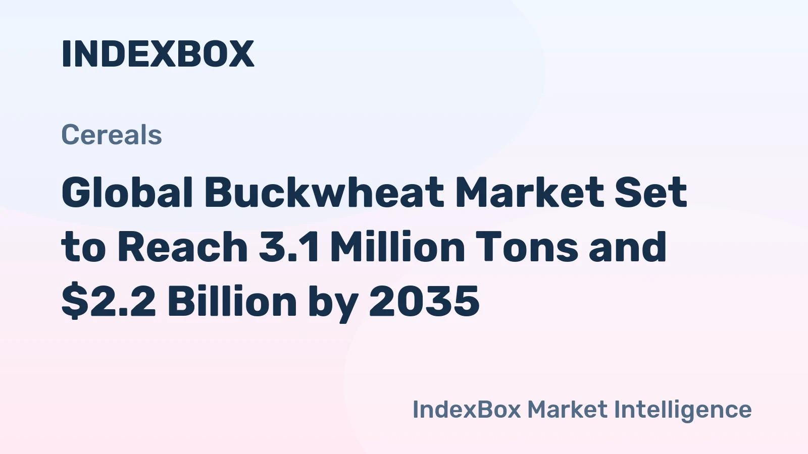Global Buckwheat Market Set to Reach 3.1 Million Tons and $2.2 Billion by 2035