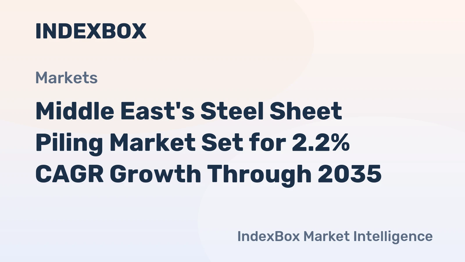 Middle East's Steel Sheet Piling Market Set for 2.2% CAGR Growth Through 2035