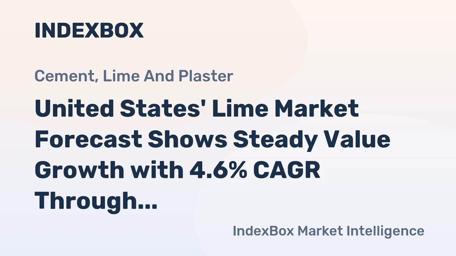 United States' Lime Market Forecast Shows Steady Value Growth with 4.6% CAGR Through 2035
